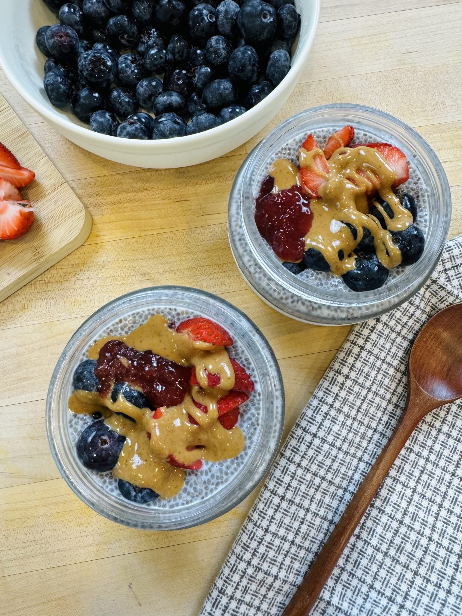 PB&J Chia Pudding Recipe - Olivia Yi